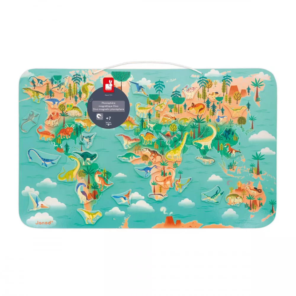 Janod Magnetic Dinosaur Dino Planisphere - 50 Magnets Aimants – Bloom ...