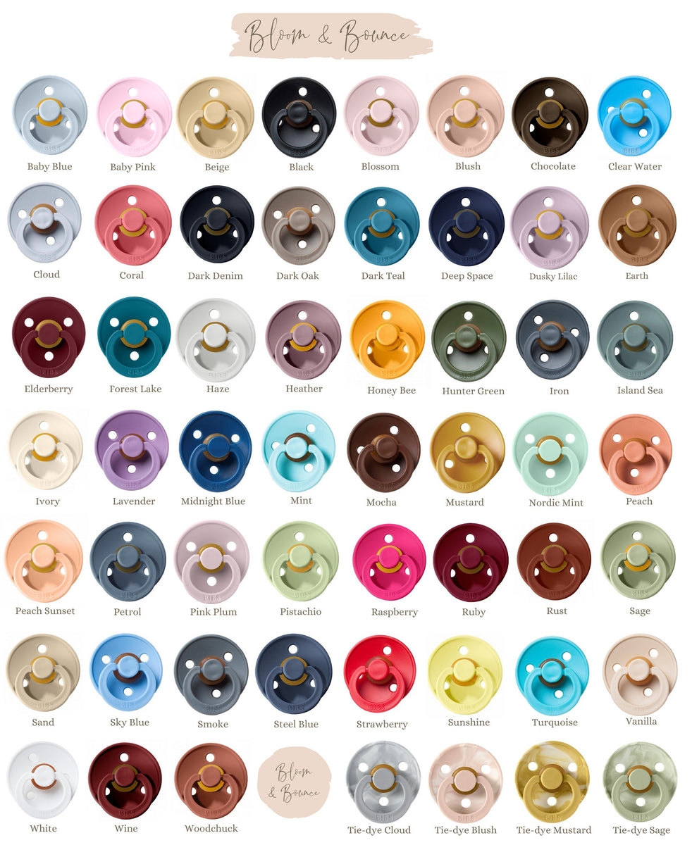 BIBS Colour Round Pacifier Color Soothing Dummy – Bloom & Bounce