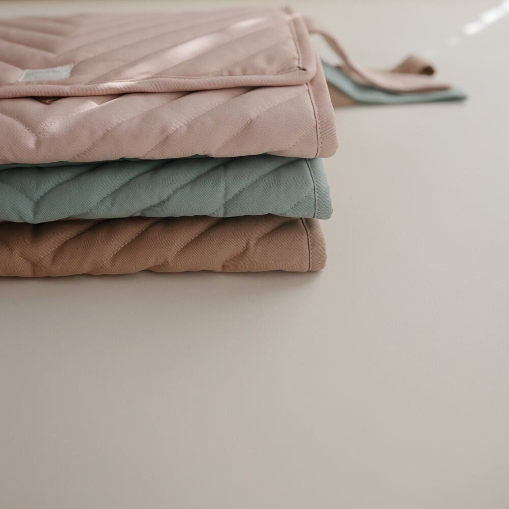 Portable Changing Pad Mushie Water Repellent 100% Cotton Diaper Bag ...